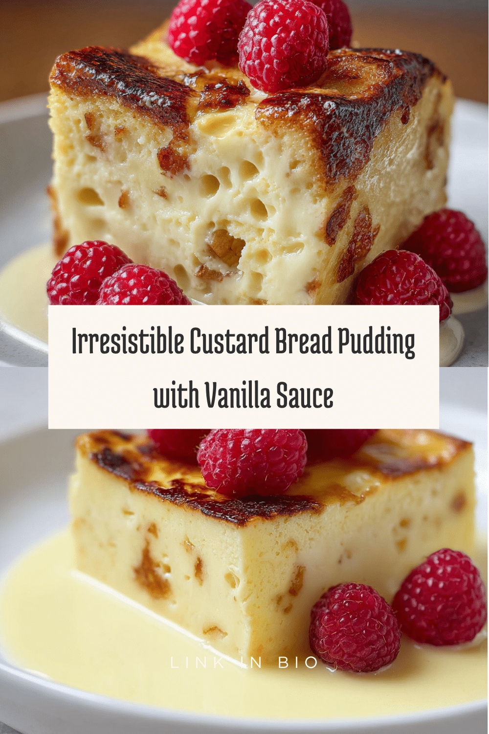 Custard Bread Pudding Recipe: Comforting Vanilla Sauce Delight