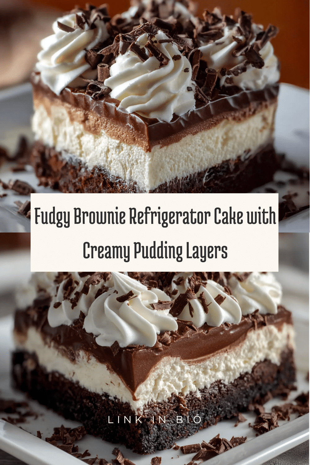 Brownie Refrigerator Cake - Rich & Creamy No-Bake Dessert